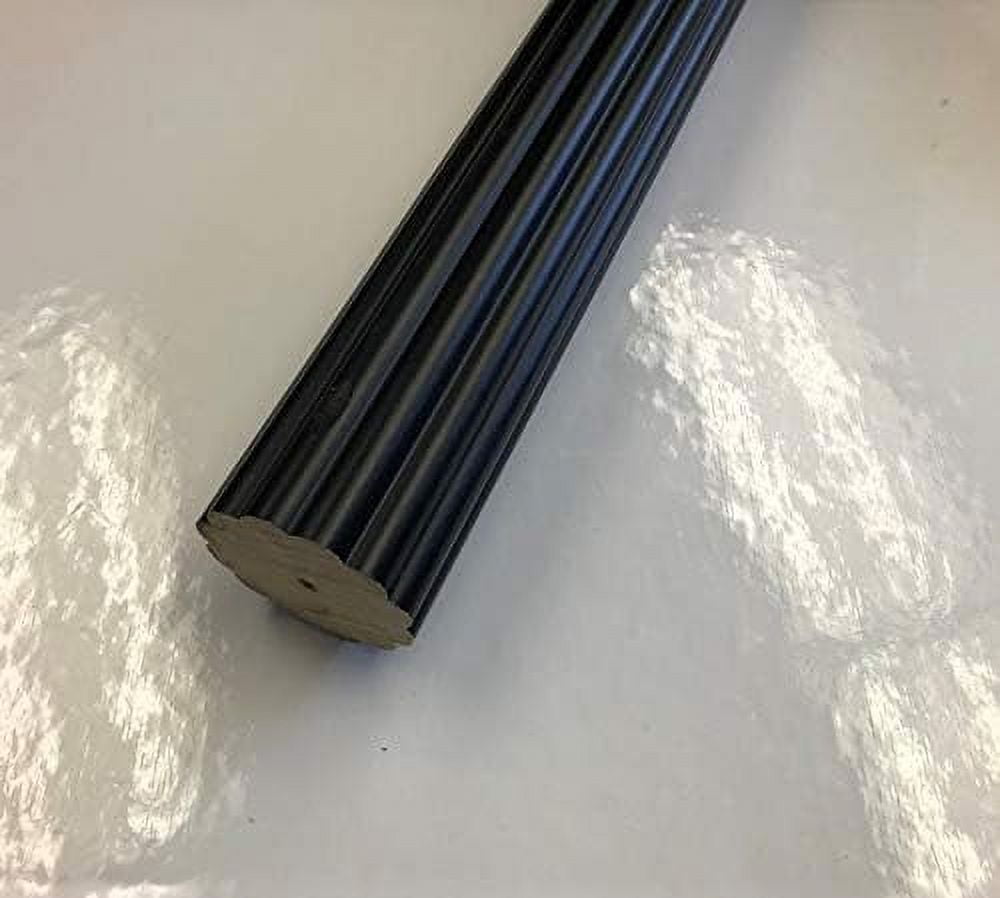 2 Inch Diameter Drapery Wood Fluted Curtain Rod 8 FT (Black) - Walmart.com