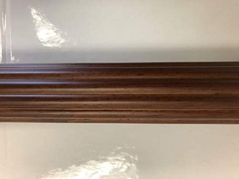 2 Inch Diameter Drapery Wood Fluted Curtain Rod 8 FT (Black) - Walmart.com