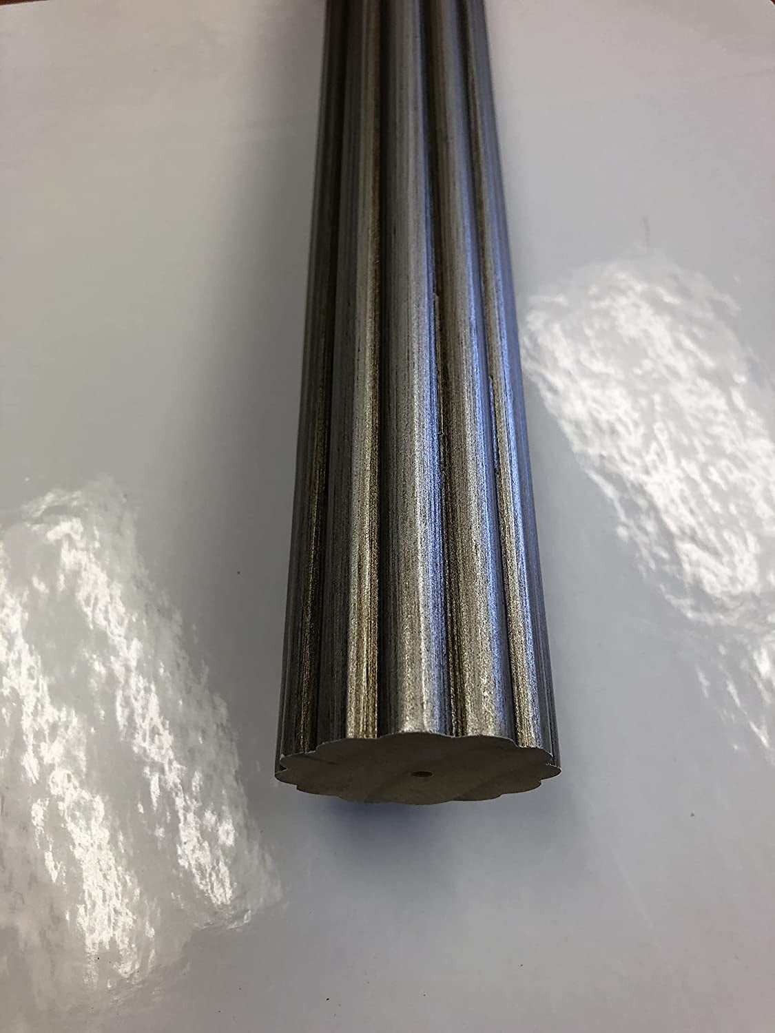 2 Inch Diameter Drapery Wood Fluted Curtain Rod 8 FT (Silver) - Walmart.com