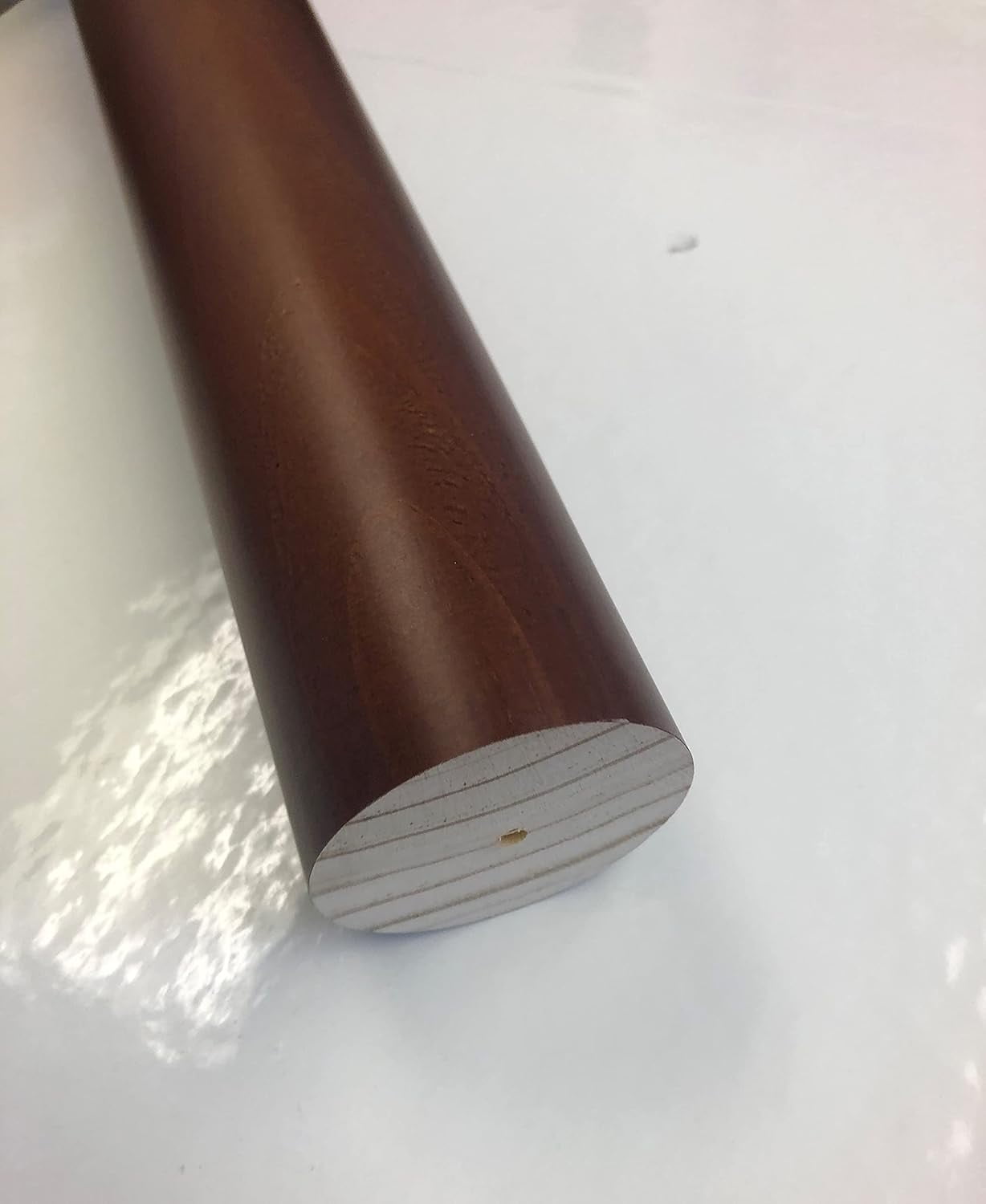 2 Inch Diameter Drapery Wood Smooth Curtain Rod 8 Foot (Walnut ...