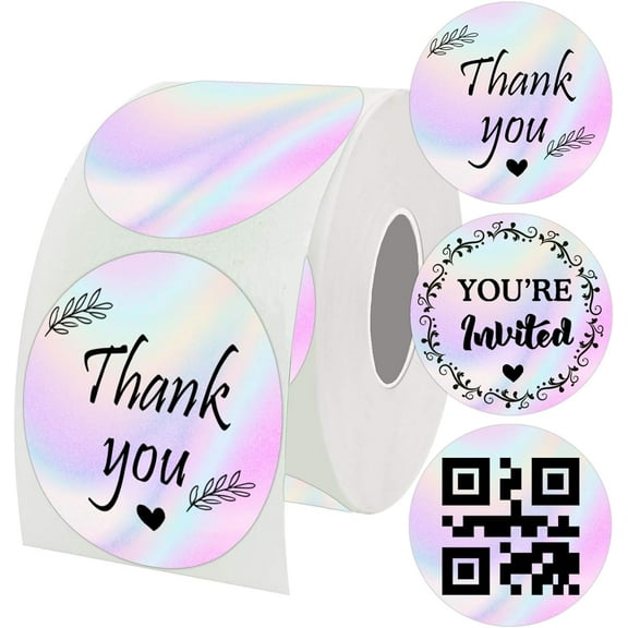 2500 Pcs 2 Inch Circle Thermal Sticker Labels Self Adhesive Round ...