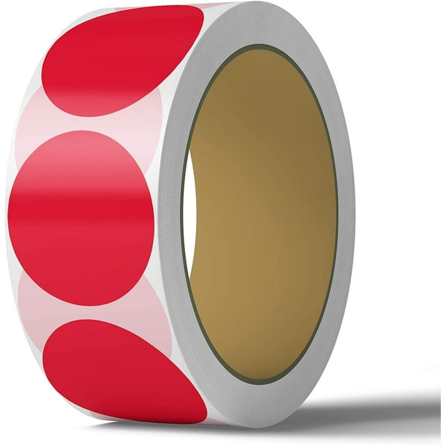 2 Inch Dot Matte Red Color Code Labels for Color Coding and ...