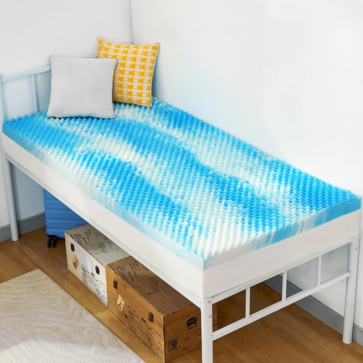 2 Inch Egg Crate Memory Mattress Topper XL, Extra Long Mattress Pads ...