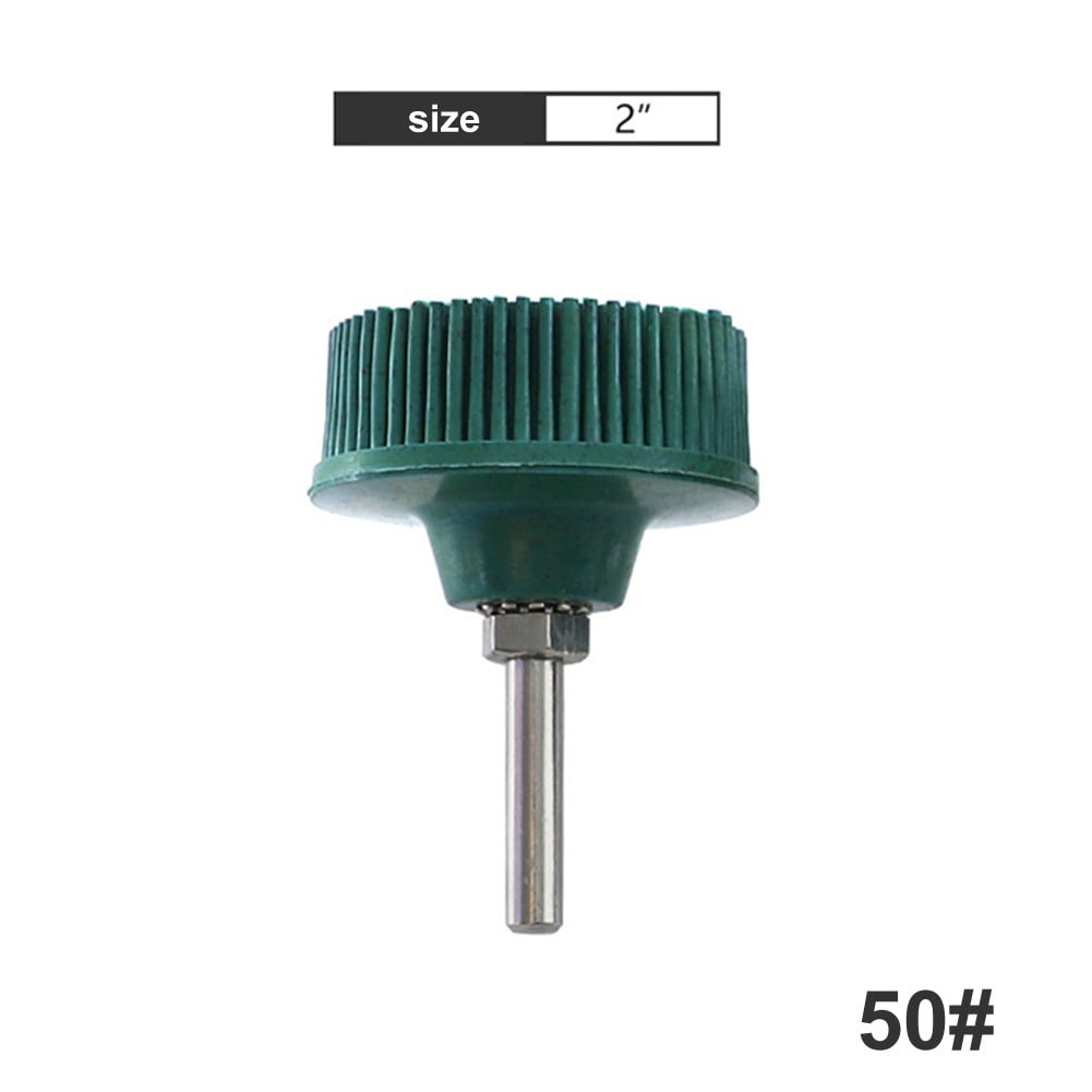 2 Inch Electric Drill Disc Brush with Rubber Emery Bristles, 50/80/120 ...