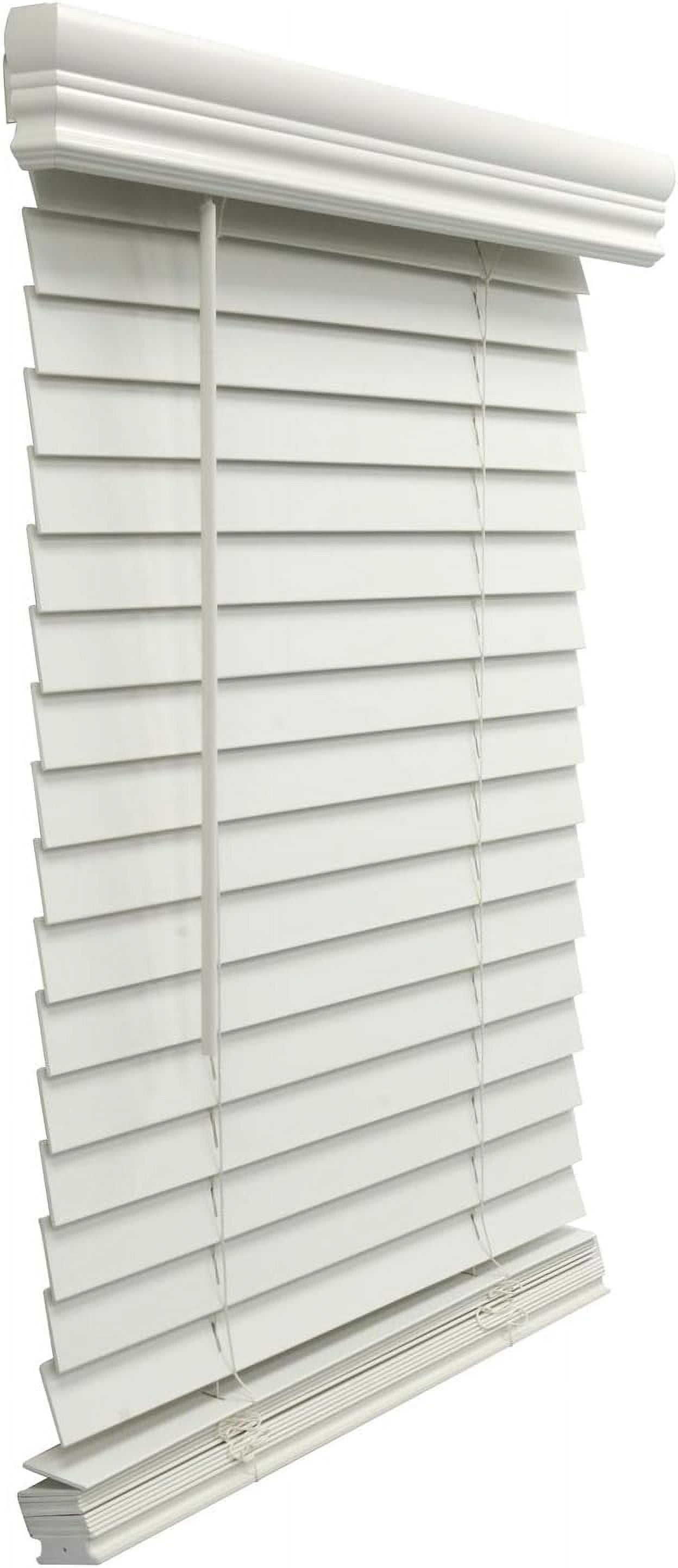 2 Inch Faux Wood Venetian Horizontal Blinds, Partial Inside Mount ...