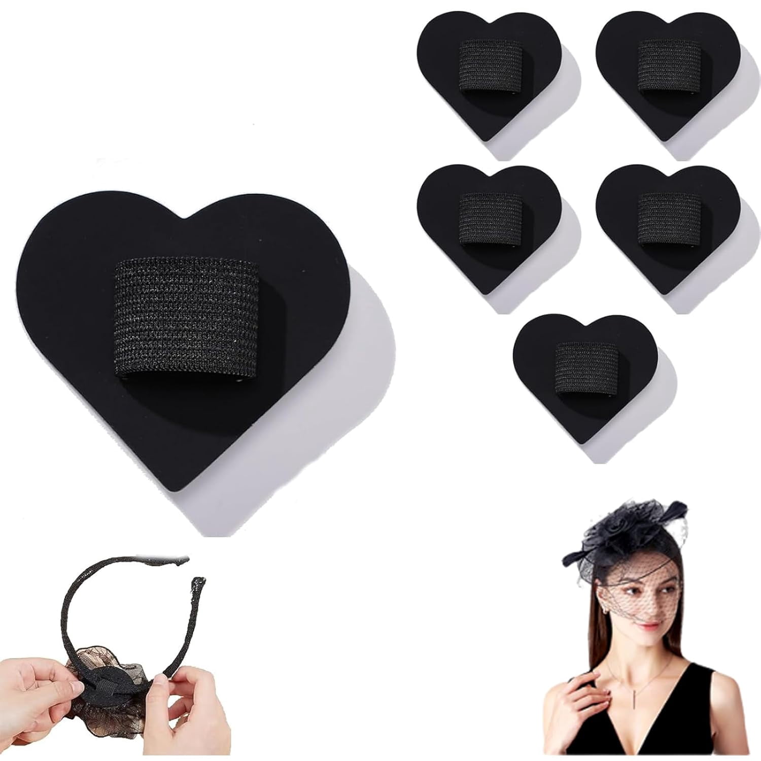 2 Inch Felt Hair Band Pad, DIY Hairstyle Fixing Base, Non-Slip Hair ...