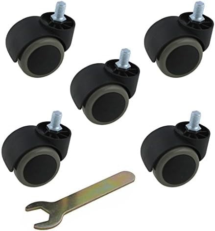 2 Inch Floor Protecting Rubber Office Chair Caster Wheels Twin Wheel ...