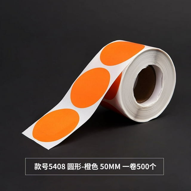 2 Inch Fluorescent red Orange Round Stickers Dots Labels, 500 Circle ...