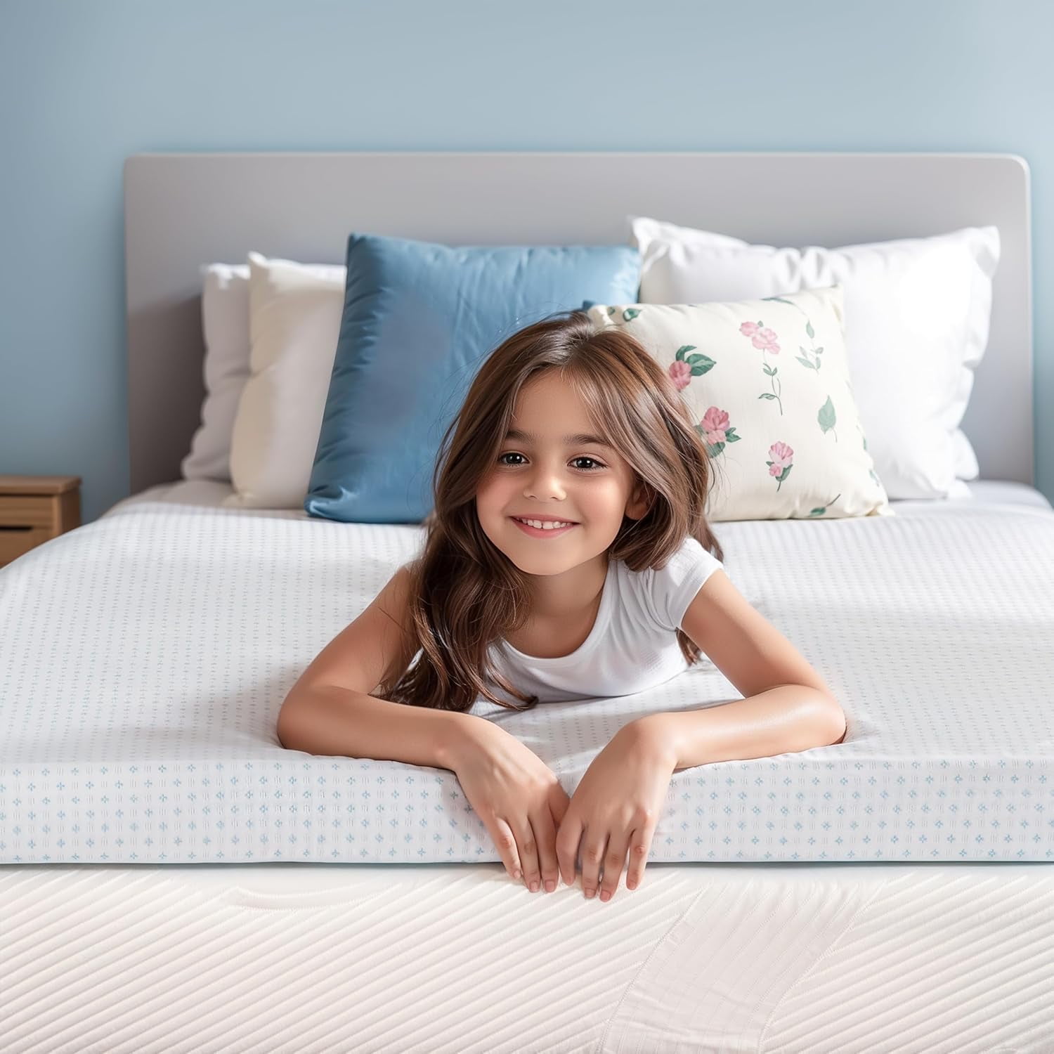 2 Inch Full Size Gel-Infused Memory Foam Mattress Topper for Side ...