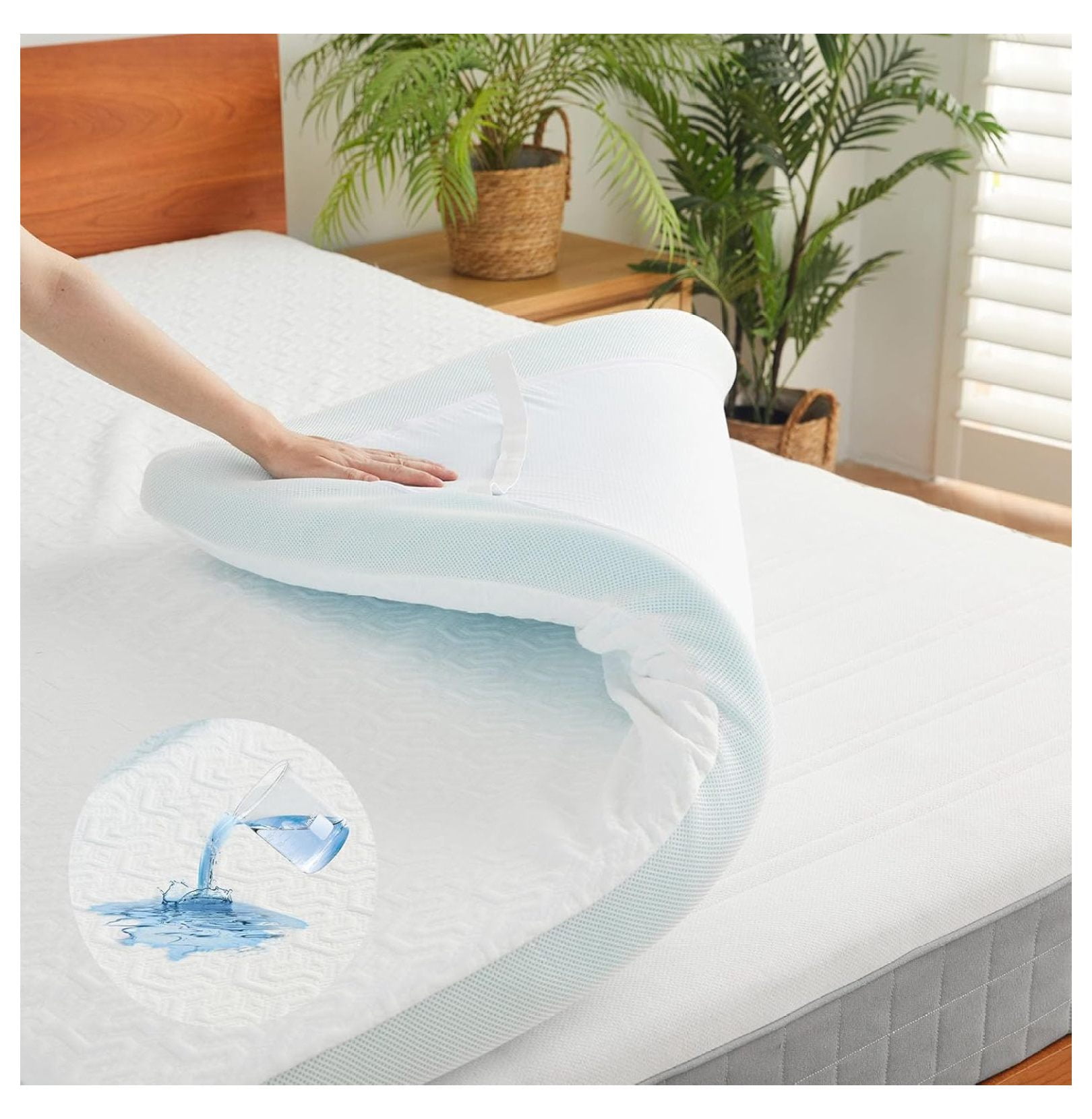 2 Inch Gel Memory Foam Mattress Topper King Size, Bed Mattress Topper ...