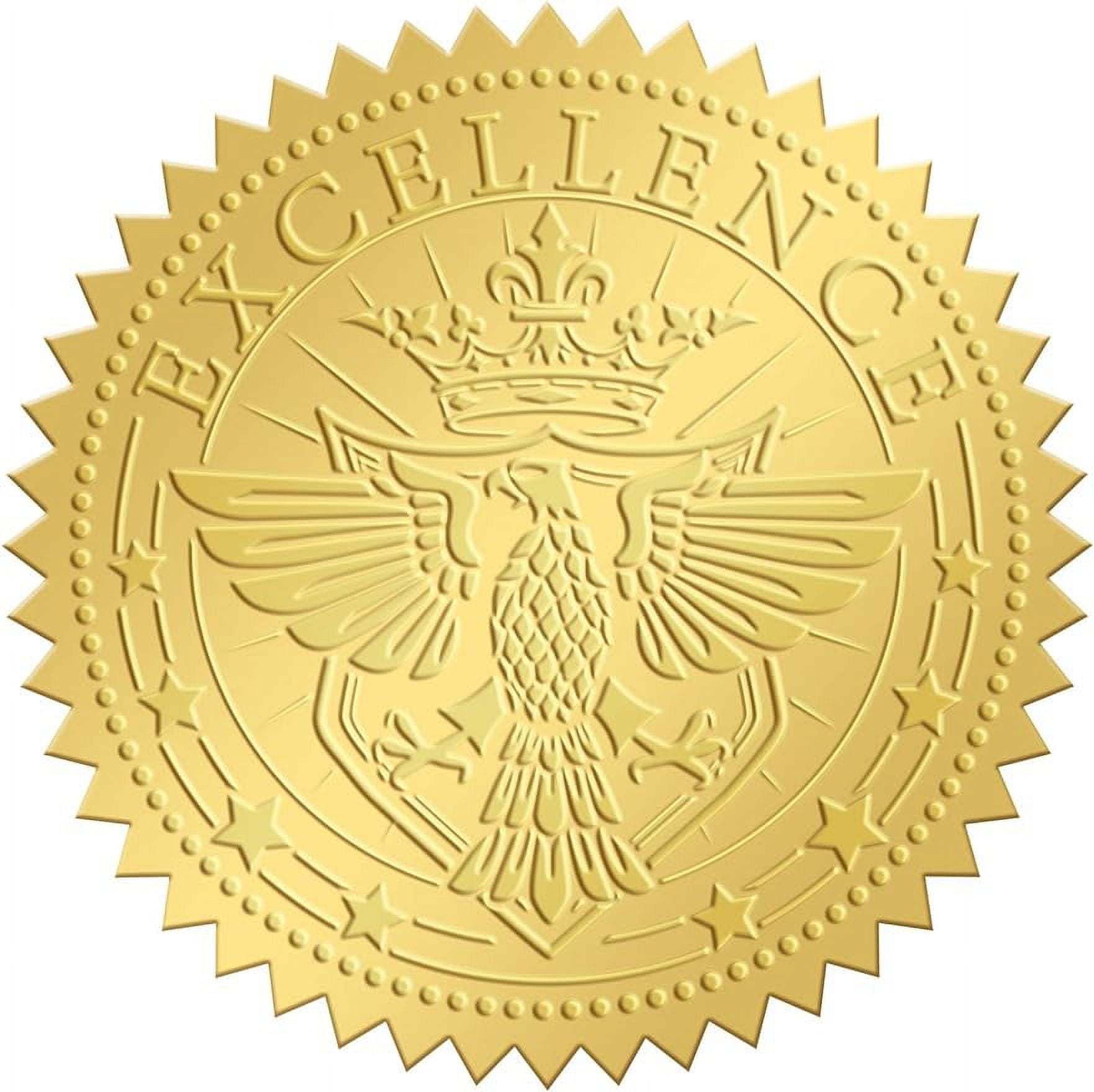 2 Inch Gold Embossed Envelope Seals Stickers Excellence 100pcs Round ...