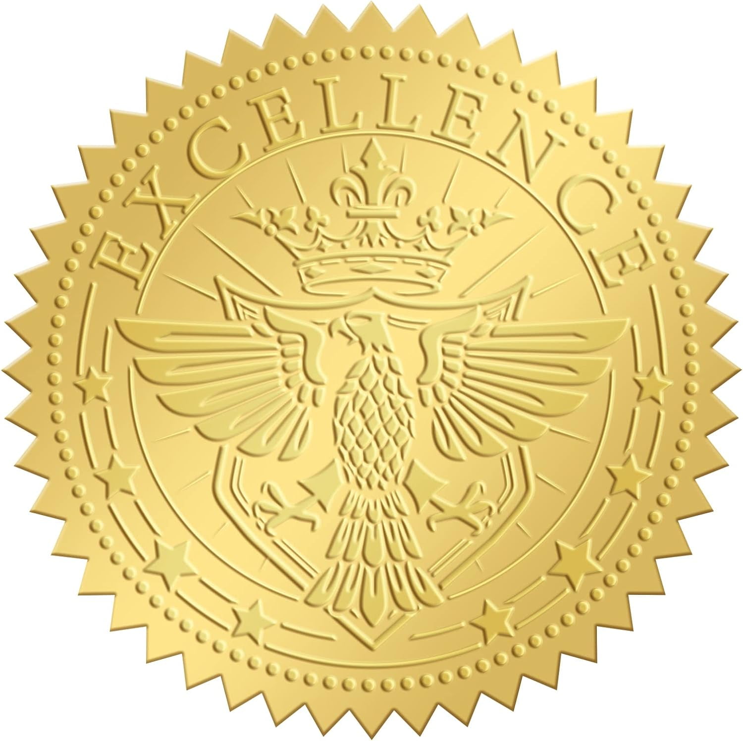 2 Inch Gold Embossed Envelope Seals Stickers Excellence 100pcs Round ...