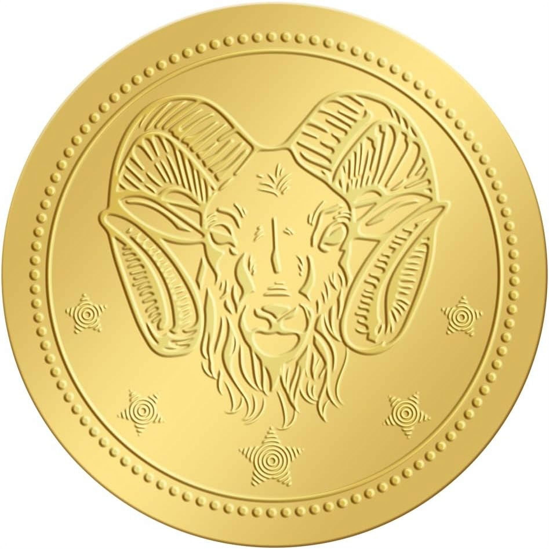 2 Inch Gold Embossed Envelope Seals Stickers Goat 100pcs Adhesive ...