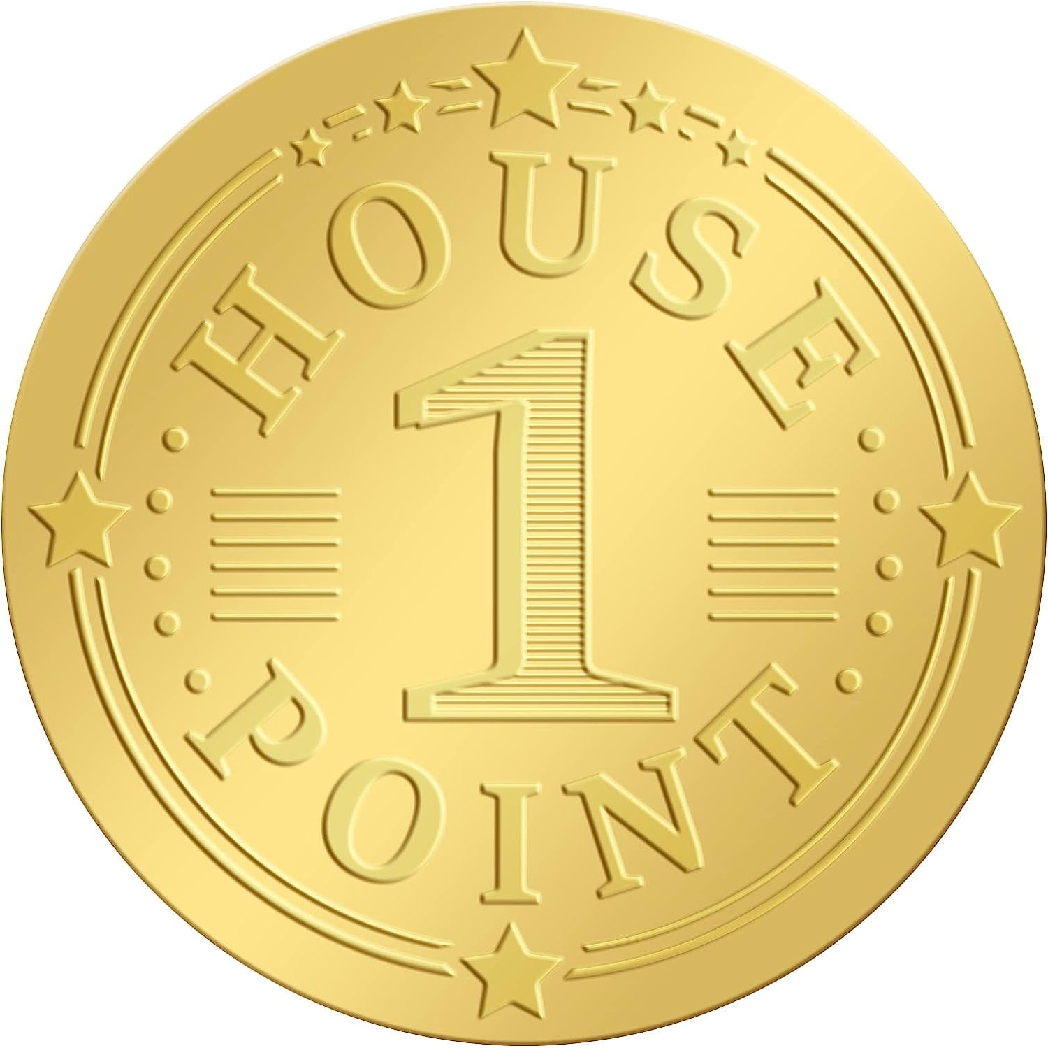 2 Inch Gold Embossed Envelope Seals Stickers House Point 100pcs ...