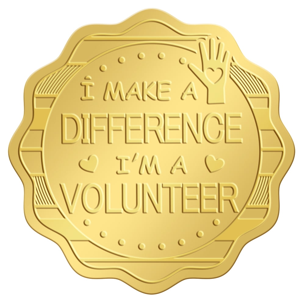 2 Inch Gold Embossed Envelope Seals Stickers I Make A Difference I'm A ...