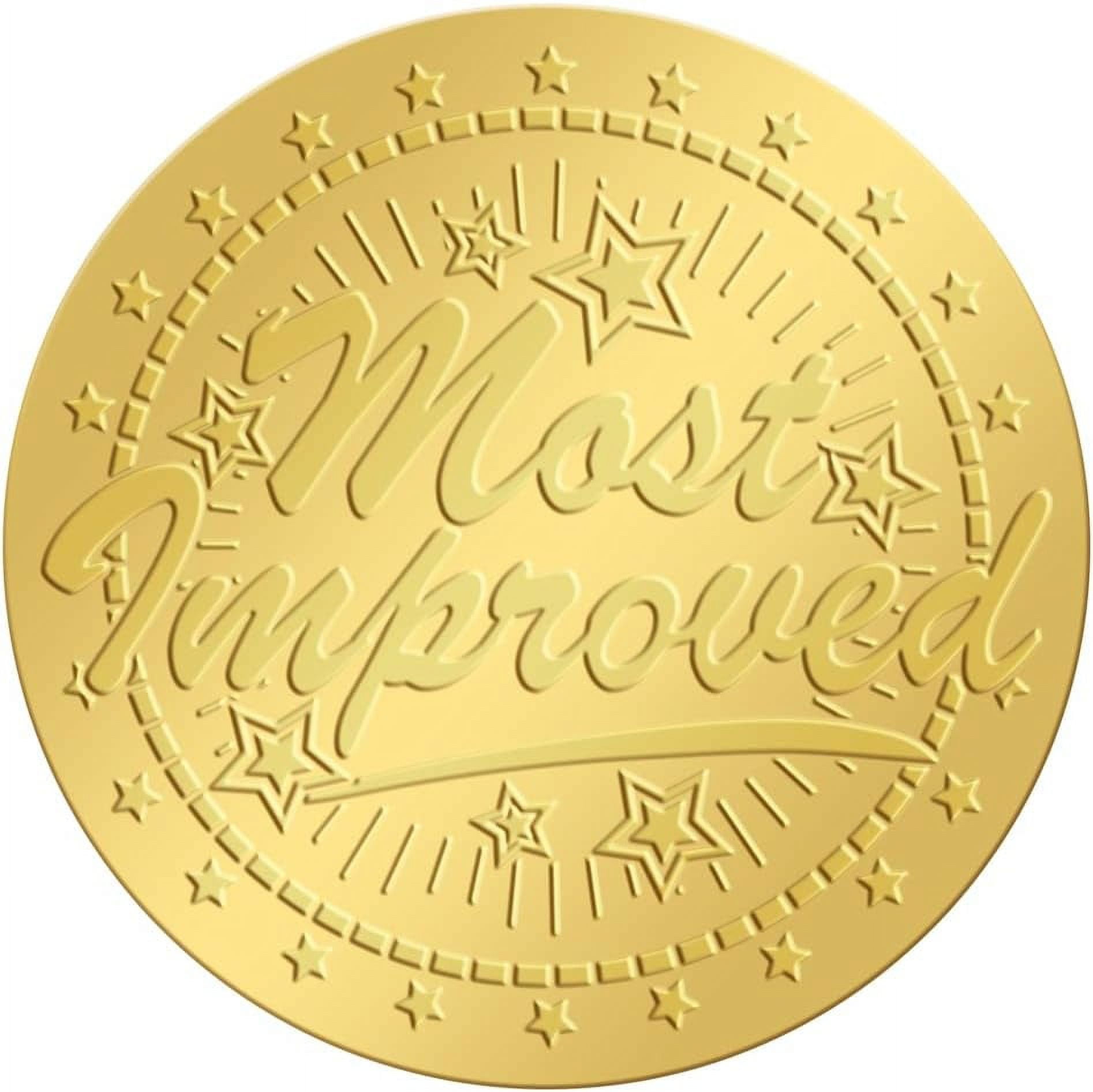 2 Inch Gold Embossed Envelope Seals Stickers Most Improved 100pcs ...