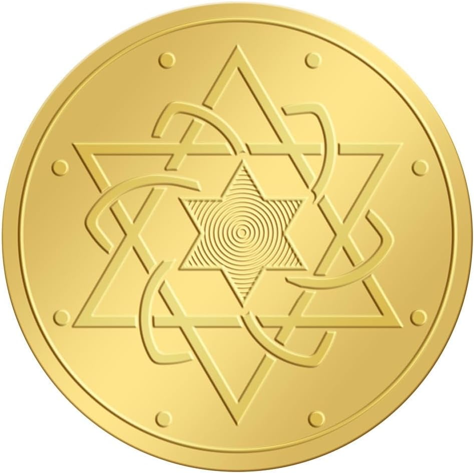 2 Inch Gold Embossed Envelope Seals Stickers Star of David 100pcs ...