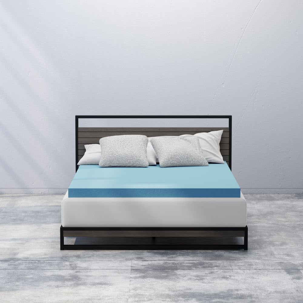 2 Inch Green Tea Cooling Gel Memory Foam Mattress Topper / Cooling Gel ...