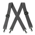 2 Inch Grey Suspenders For Men Adjustable Elastic Suspender With 4 Snap ...
