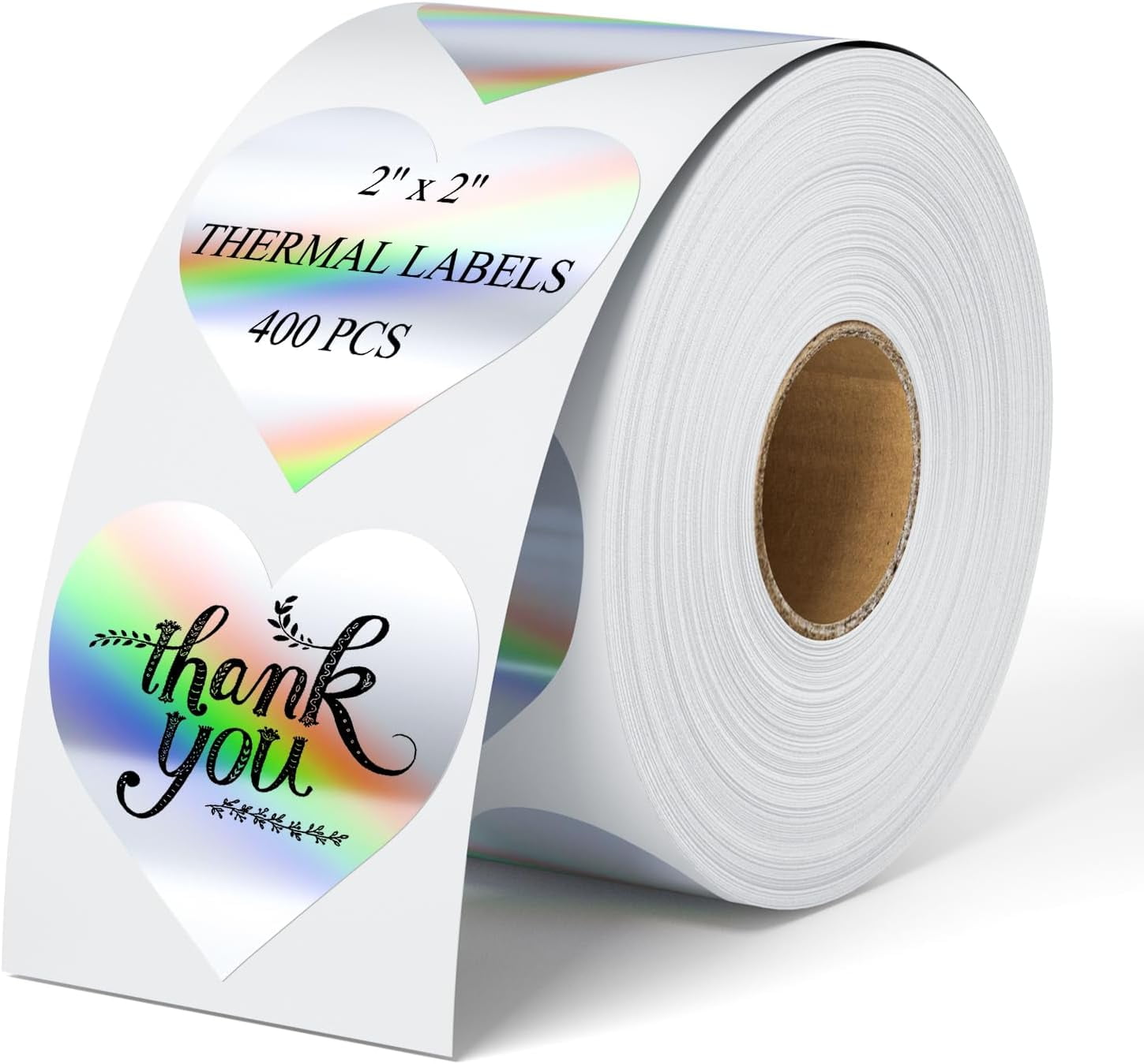 2 Inch Holographic Thermal Sticker Labels Silver, 400pcs Printable ...