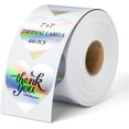 2 Inch Holographic Thermal Sticker Labels Silver, 400pcs Printable ...