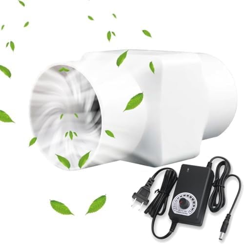 2 Inch Inline Duct Fan with Adjustable Speed, 50mm 6W Air Vent Fan ...