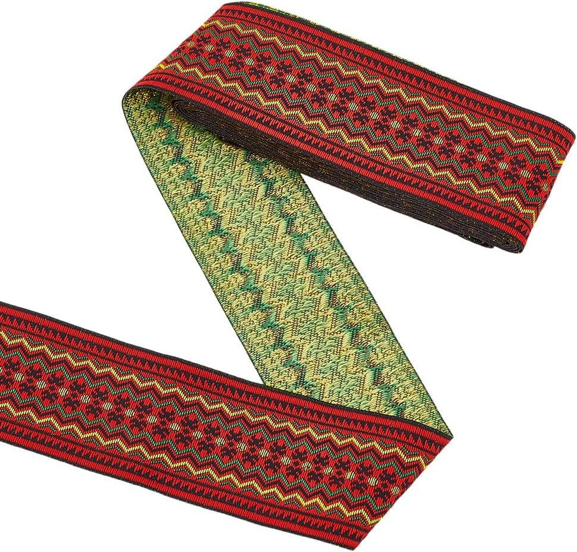 2 Inch Jacquard Ribbon 5 Yards Geometric Woven Trim Ethnic Ribbon ...