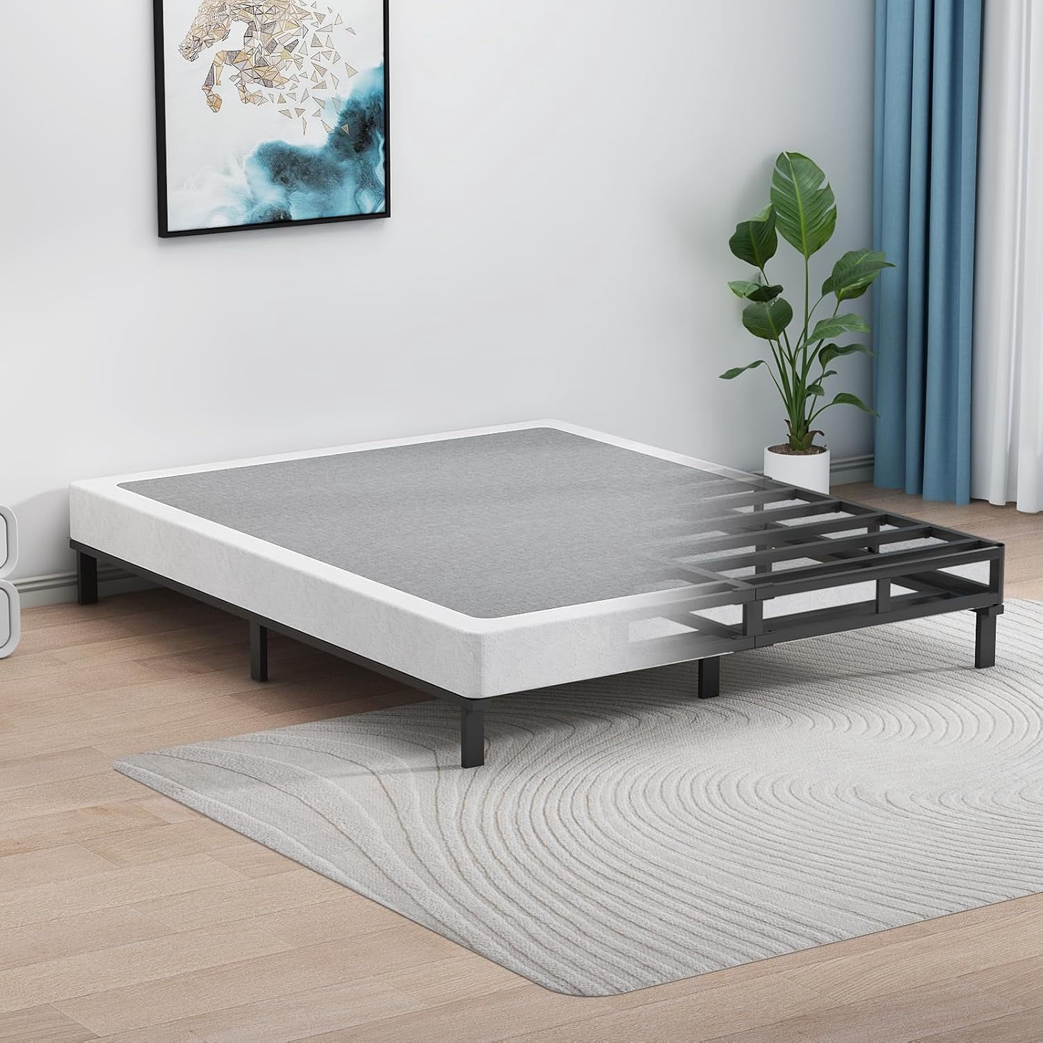 2 Inch King Box Spring,Low Profile Box Spring for King Bed,3200 lbs ...