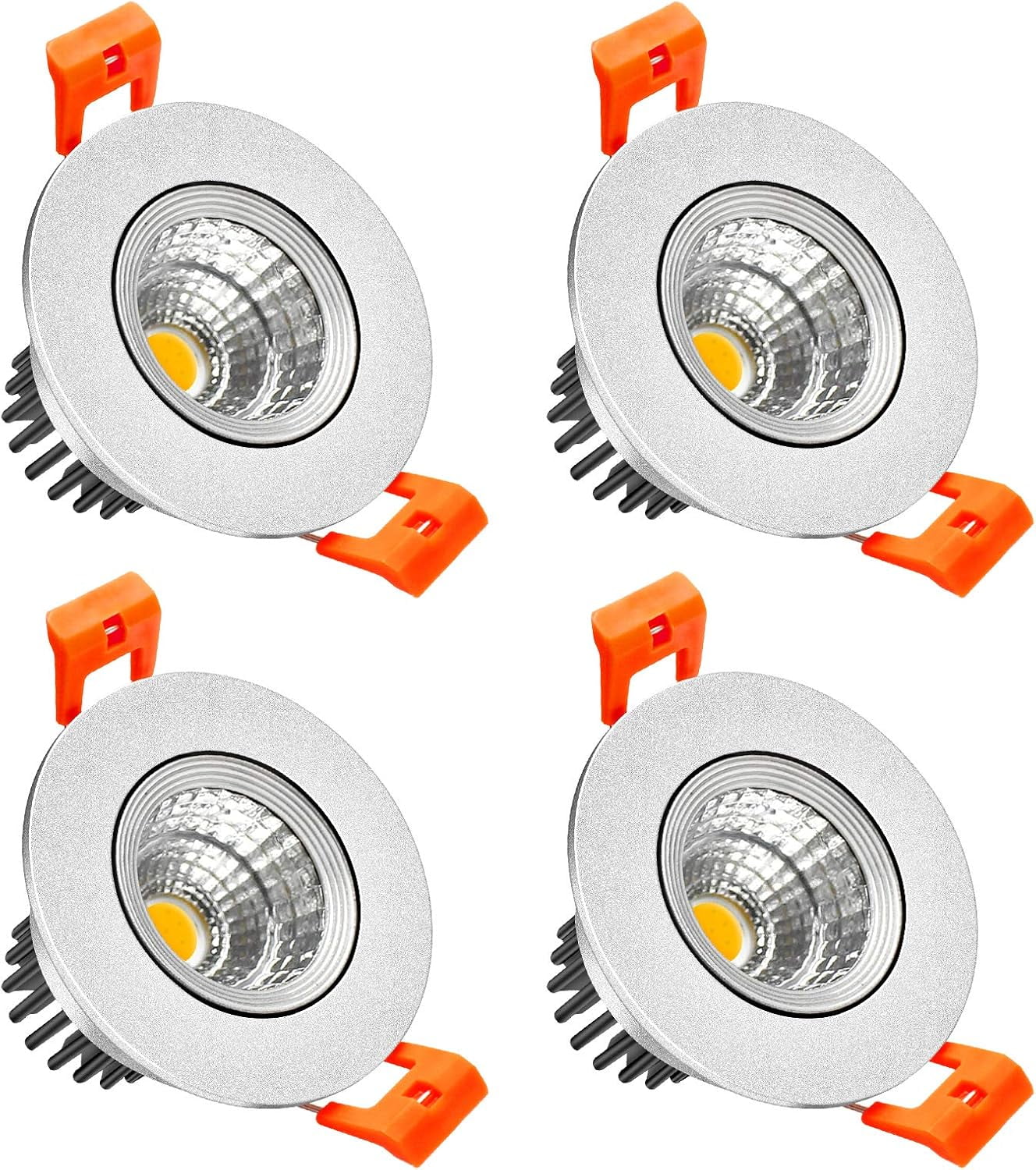 2 Inch LED Dimmable Downlight, 3W COB Recessed Ceiling Light, Ultra ...