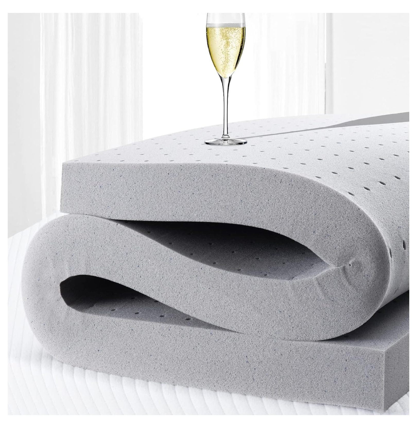 2 Inch Mattress Topper King,Gel Memory Foam Mattress Topper Double Bed ...