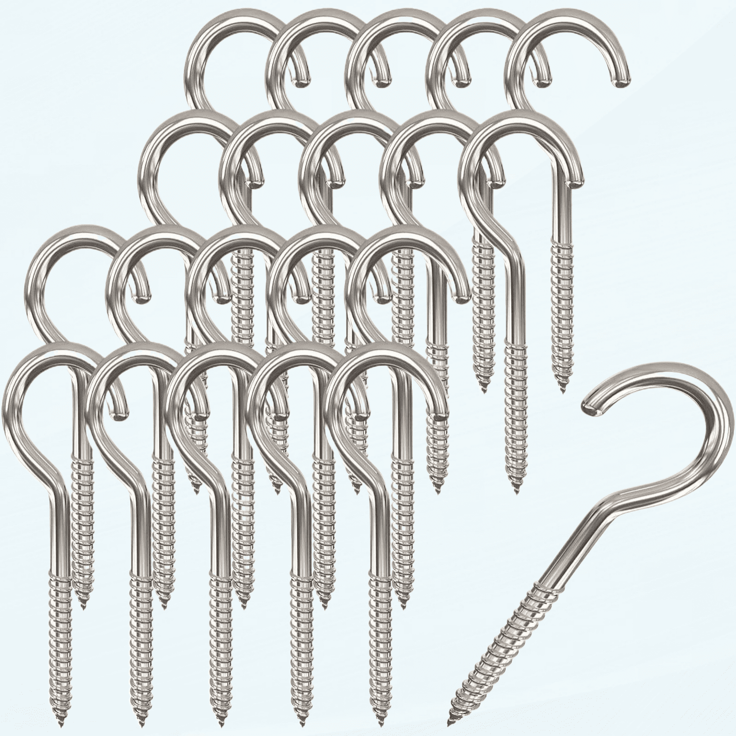 2 Inch Metal Cup Hook Round End Screw Hook Self Tapping Screw Hook ...