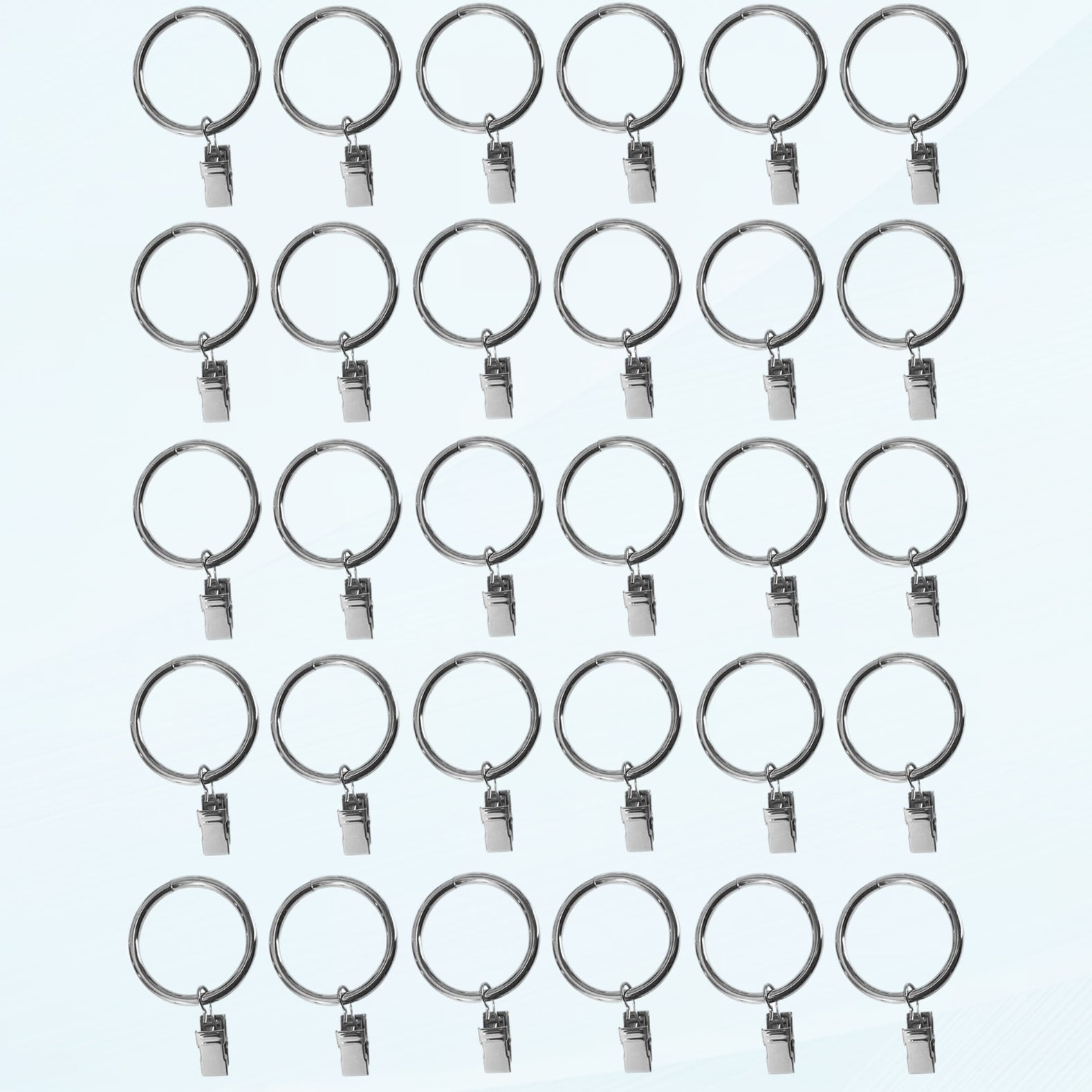 - 2 Inch - Metal Curtain Rings with Clips and Eyelets (Also known as ...