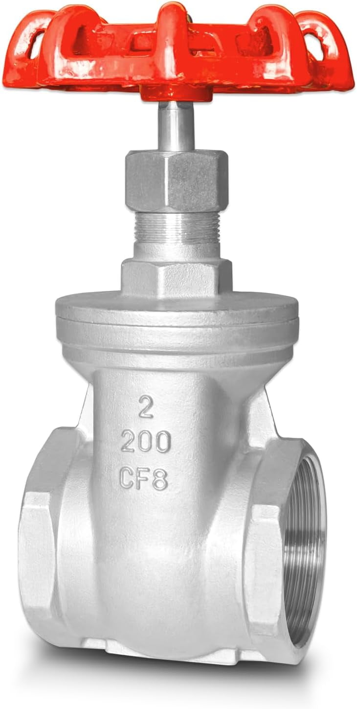 2 Inch NPT Stainless Steel Gate Valve, Heavy Duty Female X Female ...