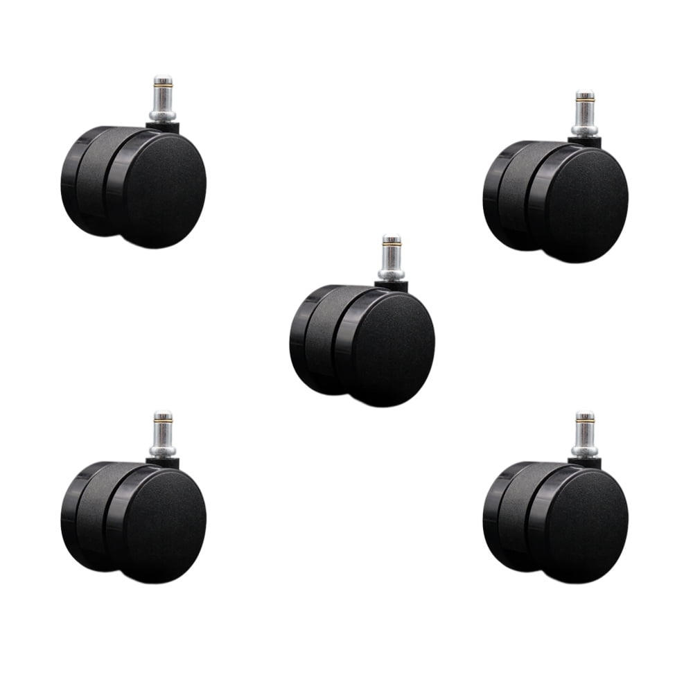 2 Inch Office Chair Casters Nylon Twin Wheel 7/16” Grip Ring Stem Set ...