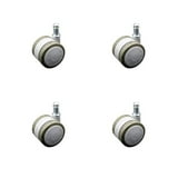 2 Inch Office Chair Stem Casters Set of 4 - Gray Thermoplastic Rubber ...