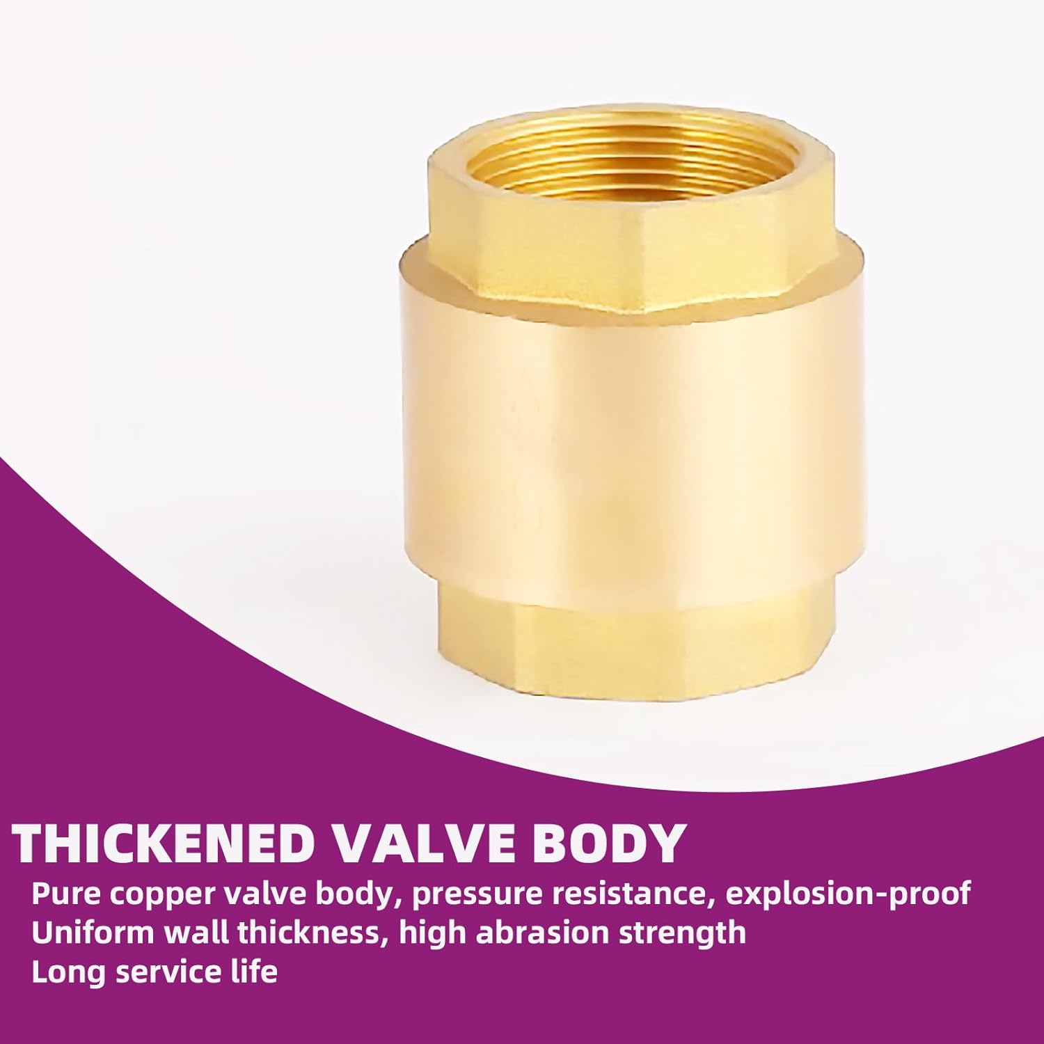 2 Inch One Way Check Valve, NPT Female Threaded Vertical Check Valve ...
