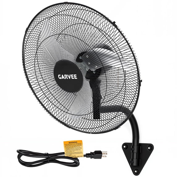 2 Inch Oscillating Wall Mount Fan, 3 Speed High Velocity 48 CFM ...