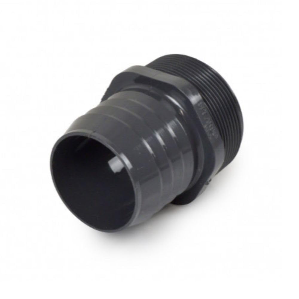 2 Inch PVC Barbed Hose Connector - 2" Barbed Insert x 2" MNPT SCH 40 ...