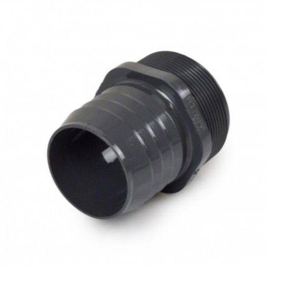 2 Inch PVC Barbed Hose Connector - 2" Barbed Insert x 2" MNPT SCH 40 ...