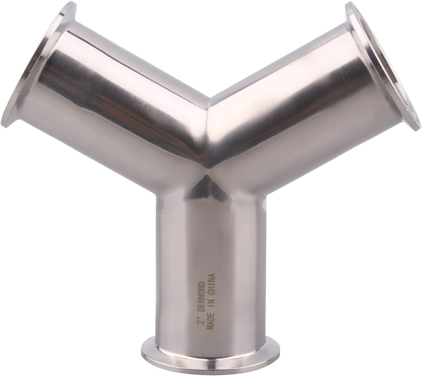 2 Inch Pipe OD Tri Clamp Wye Clamp End True Y Type Cross Tee Tube ...