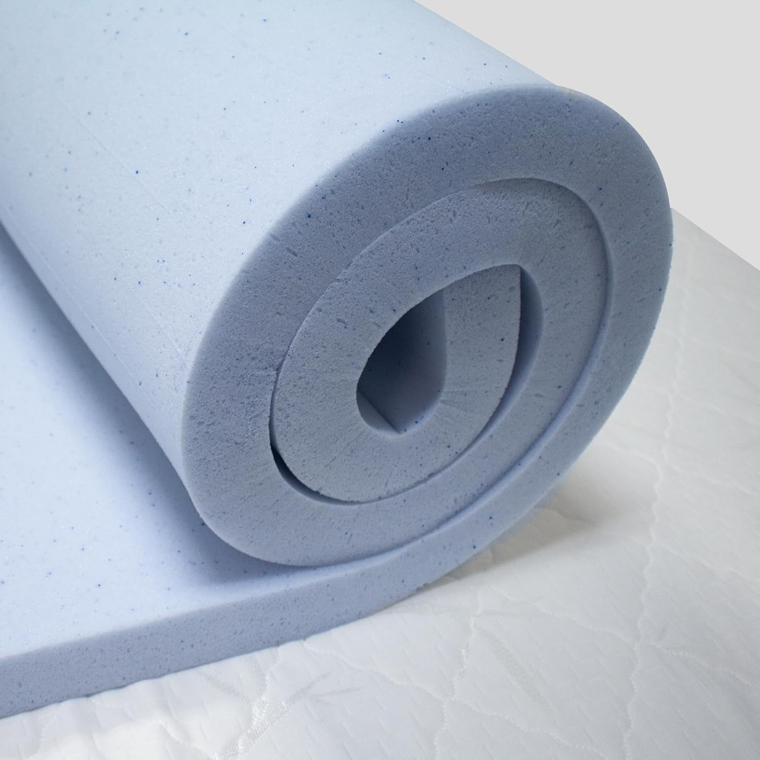 2 Inch RV Gel Memory Foam Mattress Topper, King Short (72x75), Blue ...