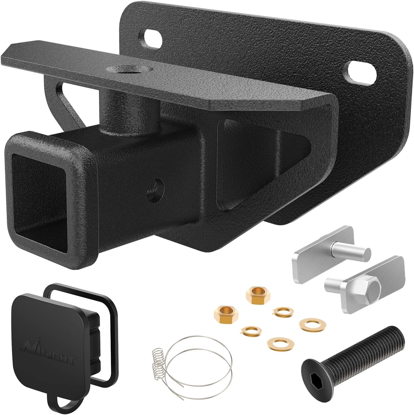 2 Inch Rear Trailer Hitch Receiver Class 3 Tow Towing Hitch & Cover Kit ...
