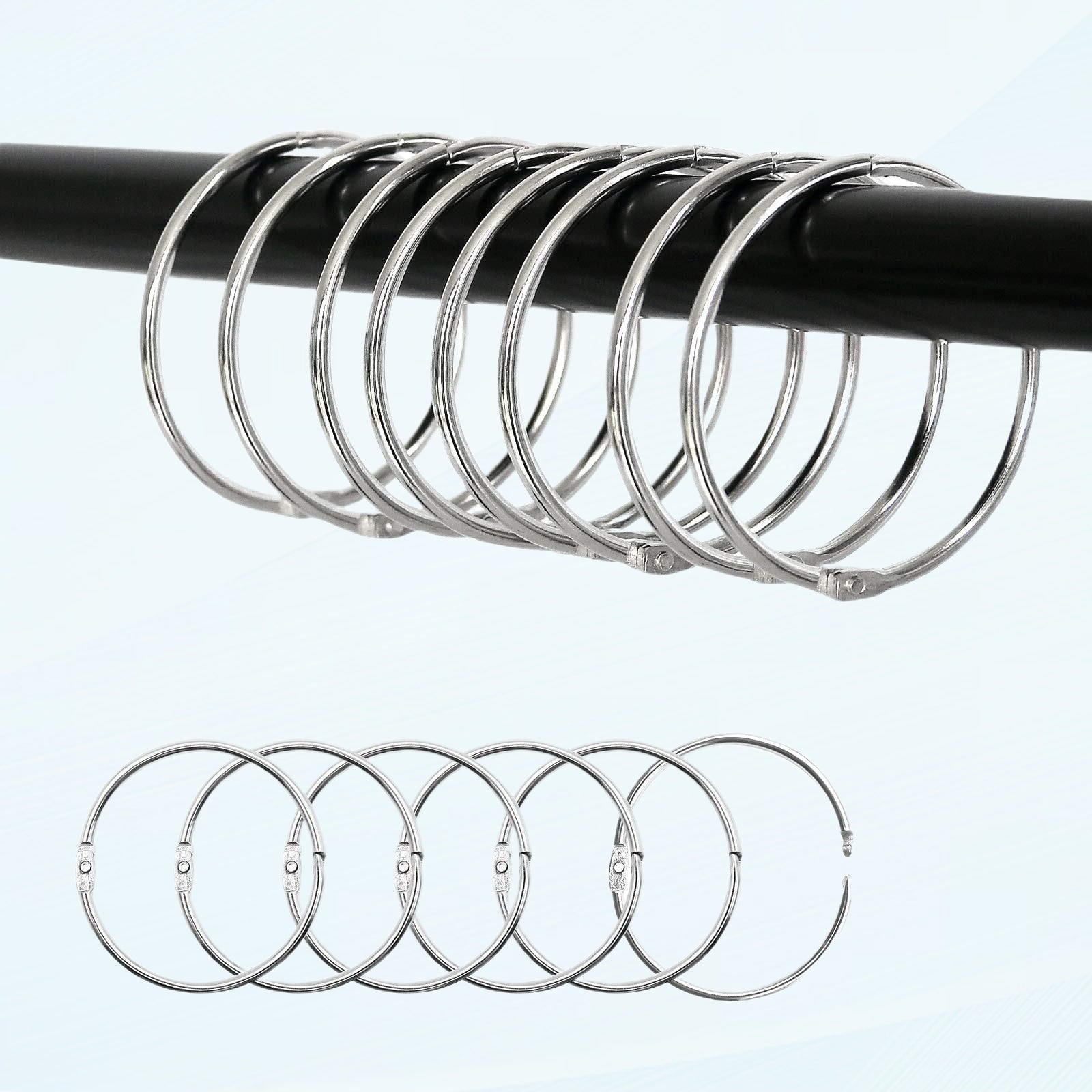 2 Inch Ring Binder Book - 30 Pack Metal Loose Leaf Ring Binder Nickel ...