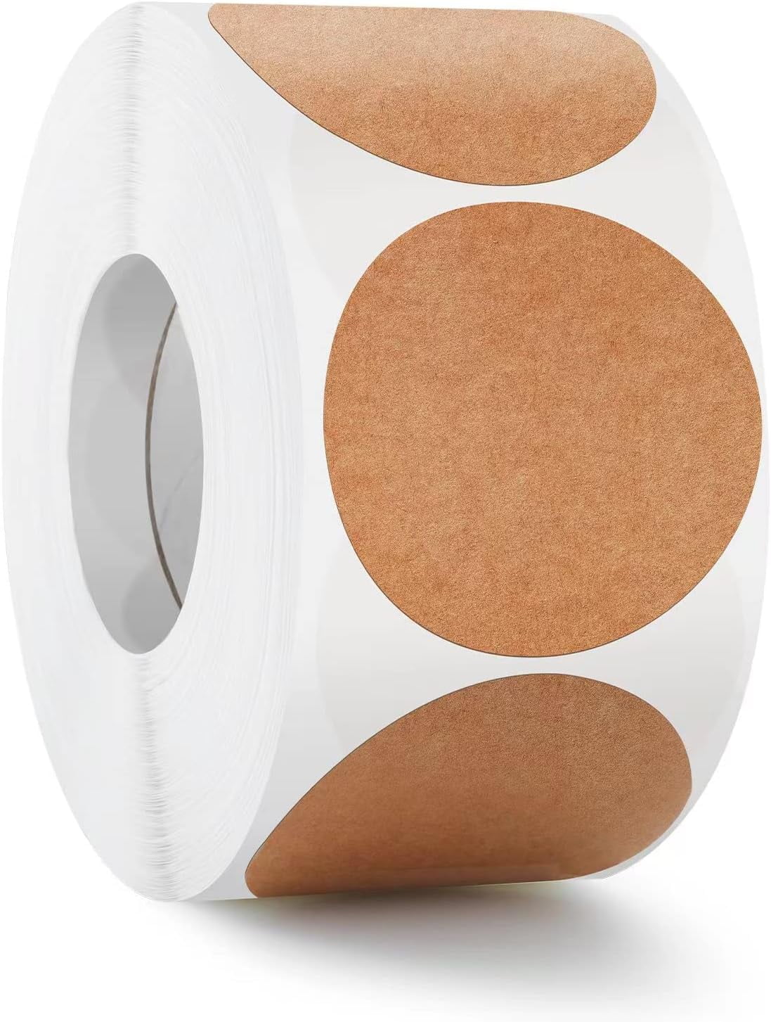 2 Inch Round Blank Dots Stickers Labels(800 Per Roll) - Natural Brown ...