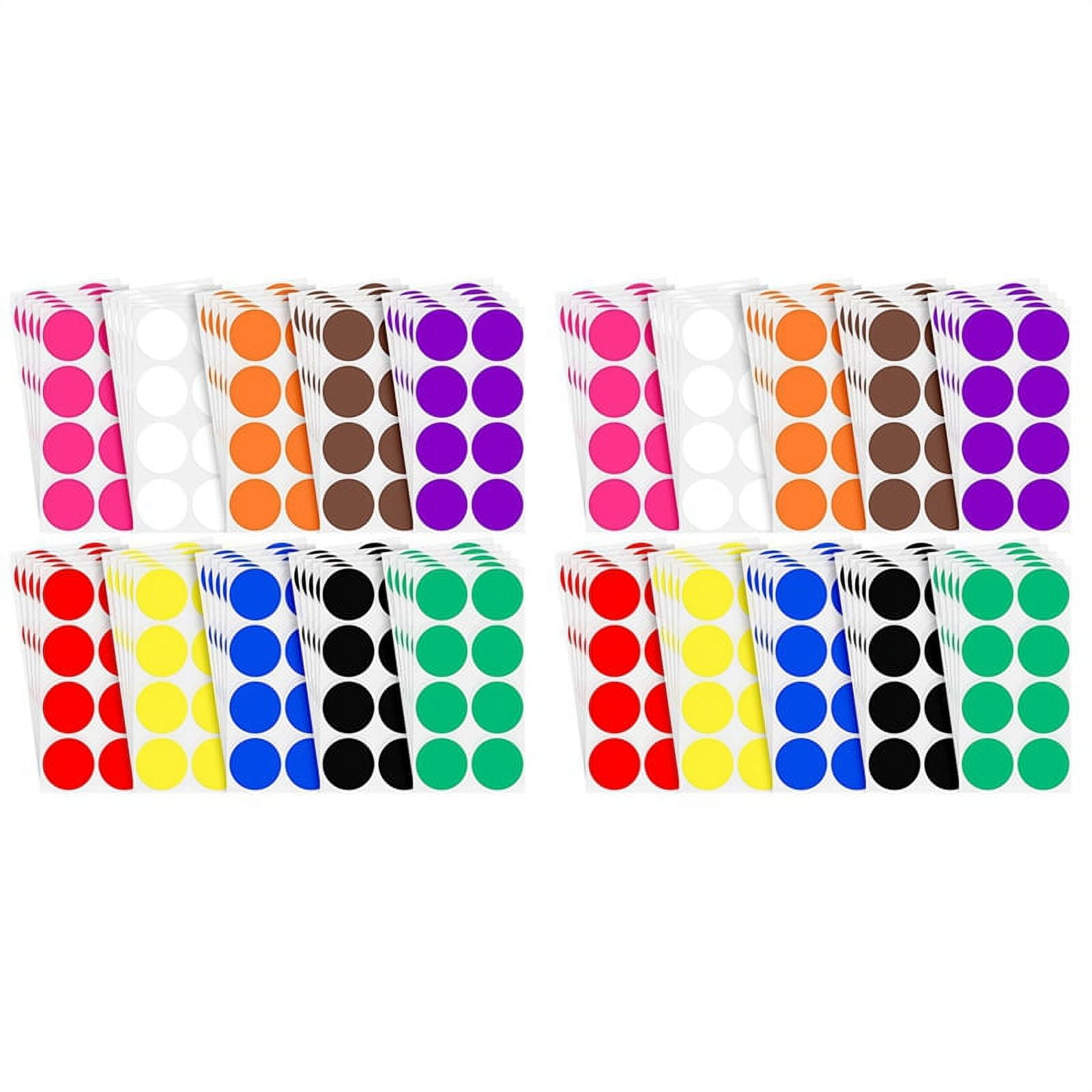 NEW 2 Inch Round Color Coding Sticker 10 Assorted Colors Circle Dot ...