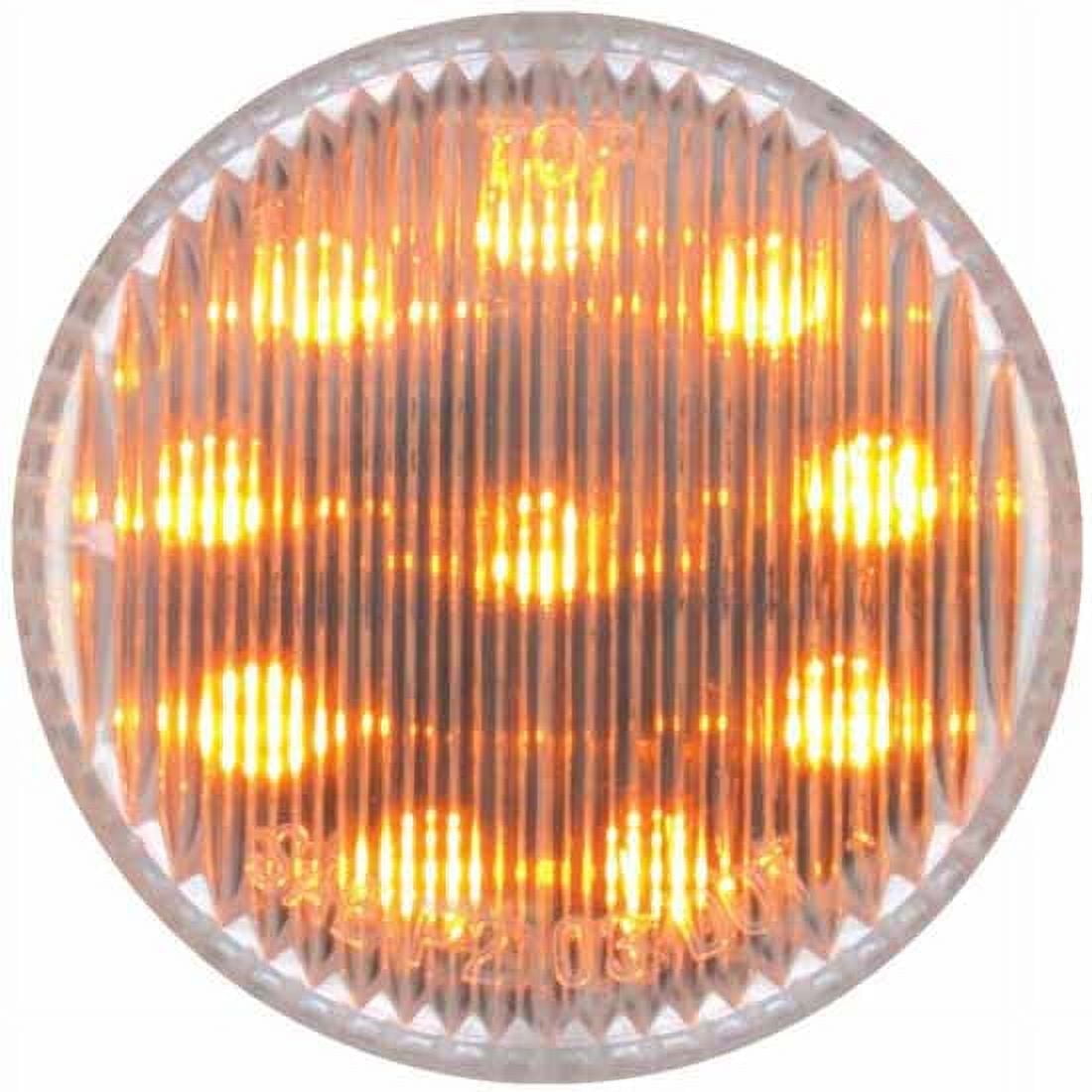 2 Inch Round LED Clearance Light Amber/Clear 10 Diodes - Walmart.com