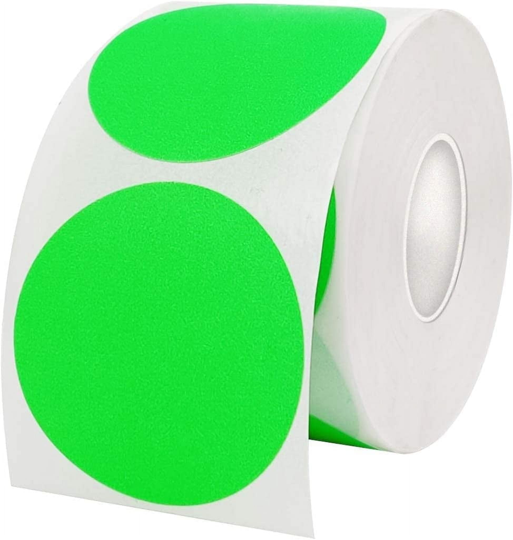 2 Inch Round Label Permanent Color Code Dot Stickers, 500 Labels per ...