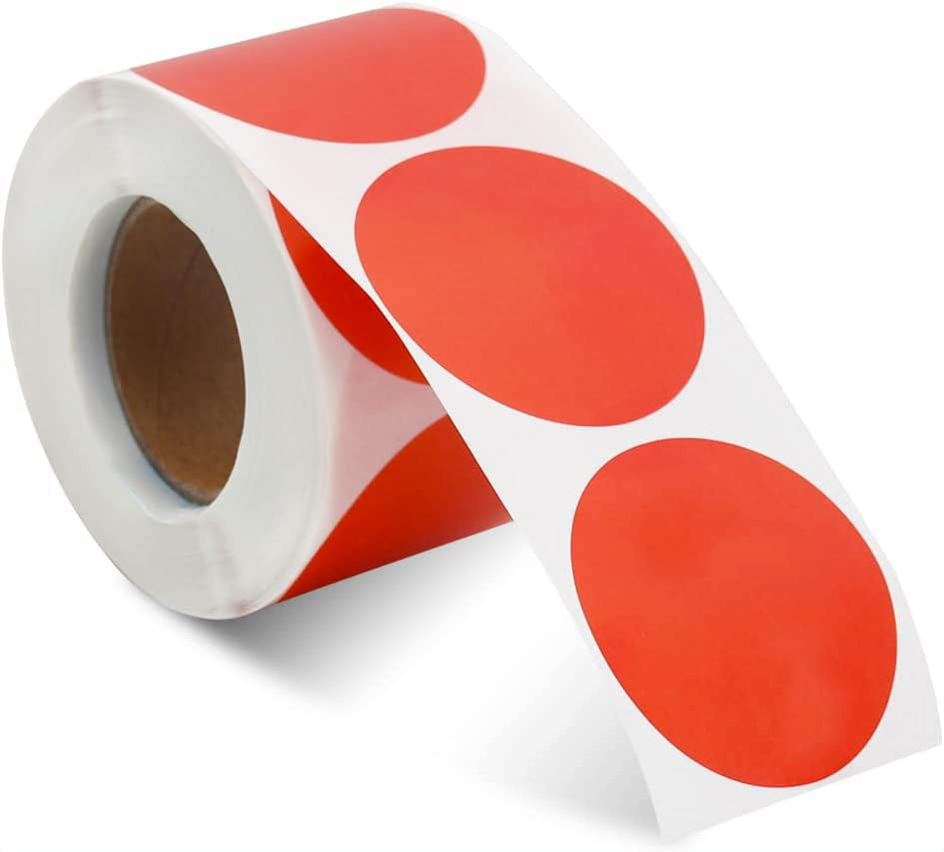 2 Inch Round Sticker Red Circle Thermal Labels for Valentines Day Party ...