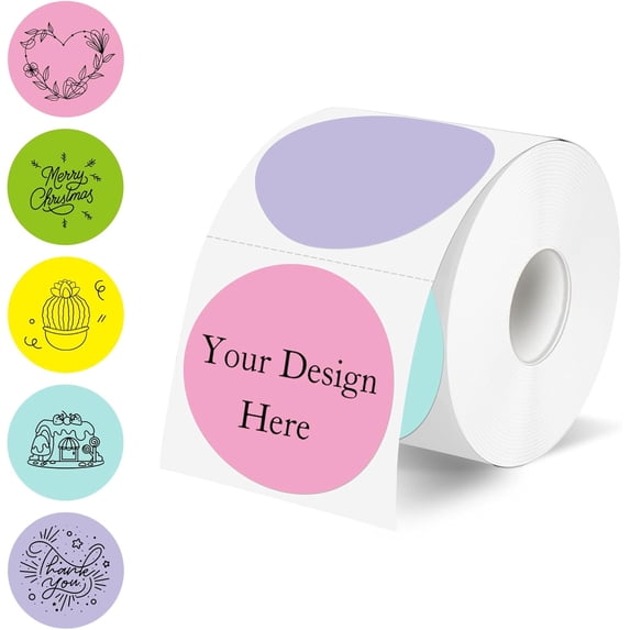 2 Inch Round Thermal Label Stickers, Circle Thermal Stickers Labels ...