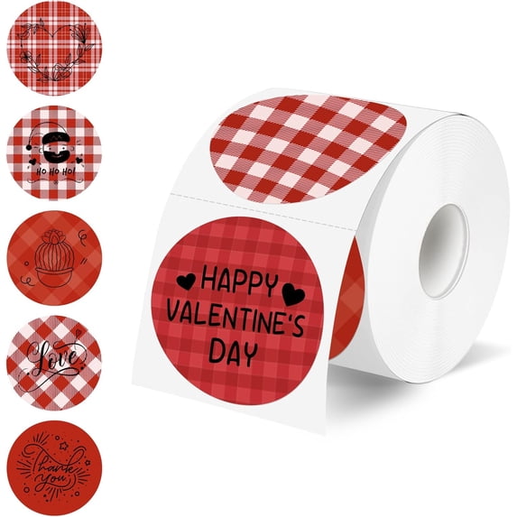 2 Inch Round Thermal Label Stickers, Valentine's Day Thermal Stickers ...